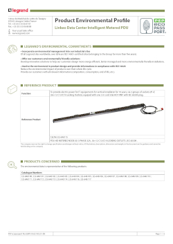 Linkeo PDUS Tech Sheets - Legrand